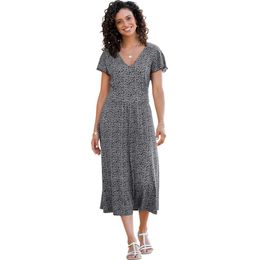 WITT WEIDEN Kleid in Dunkelblau/ Wei&szlig; - 60% | Gr&ouml;&szlig;e 40 | Damen-kleider