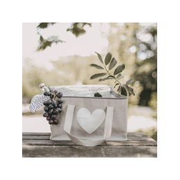 Eulenschnitt K&uuml;hltasche "Herz" in Grau - (B)30 x (H)22 x (T)18 cm - 25% | Damen-outdoor-ausruestung