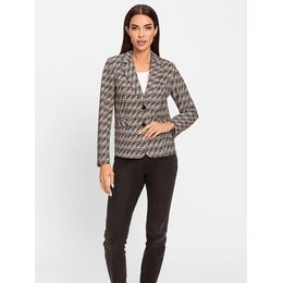 Heine Blazer in Taupe/ Schwarz - 81% | Gr&ouml;&szlig;e 38 | Damenjacken