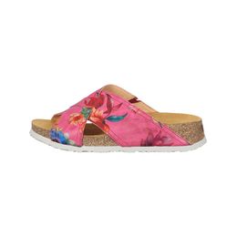 Think! Leder-Pantoletten "Koak" in Pink/ Bunt - 66% | Gr&ouml;&szlig;e 39 | Damen-pantoletten