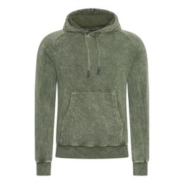 Kapuzensweatshirt Rusty Neal, Herren, Gr. L, gr&uuml;n (khaki), 100% Baumwolle, unifarben, normal, ohne Ausschnitt, Sweatshirts, in verwaschenem Design