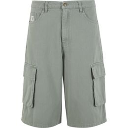 Cargoshorts Karl Kani "Karl Kani Og Baggy Twill Shorts", Herren, Gr. M, US-Gr&ouml;&szlig;en, grau (gr&uuml;n), 100% Baumwolle, relaxed fit, Hosen