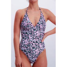 Joop! Bodywear Badeanzug in Dunkelblau/ Rosa - 62% | Gr&ouml;&szlig;e 38 | Damen-bademode