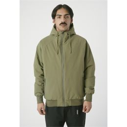 Winterjacke Cleptomanicx "Simplist", Herren, Gr. M, gr&uuml;n (olivgr&uuml;n), 100% Polyester, bestickt, normal, ohne Ausschnitt, Jacken Winterjacke, mit lockerem Schnitt