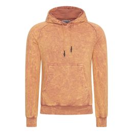 Kapuzensweatshirt Rusty Neal, Herren, Gr. L, orange, 100% Baumwolle, unifarben, normal, ohne Ausschnitt, Sweatshirts, in verwaschenem Design