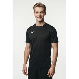 Fu&szlig;balltrikot Puma "TEAMGOAL JERSEY", Herren, Gr. L, schwarz (Puma schwarz, Puma wei&szlig;, flat schwarz gray), Web, Obermaterial: 100% Polyester, unifarben, regular fit normal, Rundhals, Trikots Fu&szlig;balltrikot, Fu&szlig;ball, Kurzarm, sportlicher Stil, leichtes Webmaterial