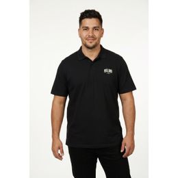 Jack & Jones PlusSize Poloshirt "JJAERO POLO SS PLS", Herren, Gr. 4XL, schwarz, Jersey, Obermaterial: 100% Baumwolle, JACK & JONES PLUSSIZE, bedruckt, regular fit normal, ohne Ausschnitt, Shirts, Baumwolle, regular fit