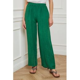 Fleur de Lin Leinen-Hose "Garibaldi" in Gr&uuml;n - 80% | Gr&ouml;&szlig;e S | Damenhosen