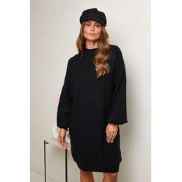 Soft Cashmere Strickkleid in Schwarz - 76% | Gr&ouml;&szlig;e 38/40 | Damen-kleider
