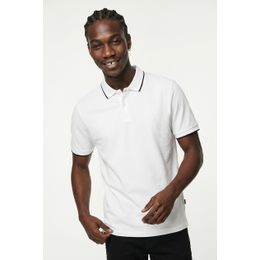 Jack & Jones Poloshirt JACK & JONES "JPRBLAWESTON SS POLO", Herren, Gr. M, hellwei&szlig; detail:contrast, Jersey, Obermaterial: 100% Baumwolle, unifarben, regular fit normal, ohne Ausschnitt, angesetztes B&uuml;ndchen, Shirts, mit Stickerei