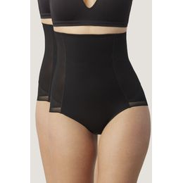 Shapingpants YSABEL MORA, Damen, Gr. XL, schwarz, Microfaser, Obermaterial: 70% Polyamid, 30% Elasthan, figurbetont, Unterhosen, hoch geschnitten, starker Form-Effekt, elastisch, Mesh