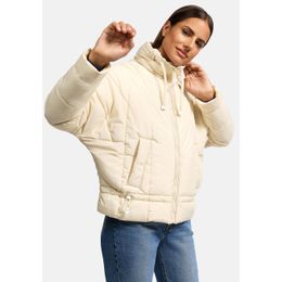 Steppjacke Navahoo "Luftzauber 14", Damen, Gr. M (38), beige (creme), Obermaterial: 100% Polyester. Innenfutter: 100% Polyester. &Auml;rmelfutter: 100% Polyester. Wattierung: 100% Polyester, oversize h&uuml;ftlang, hoch geschlossener Ausschnitt, &Auml;rmel ohne &Auml;rmelschlitz normaler Saum, Jacken Steppjacke, Gesteppte Damen &Uuml;bergangsjacke