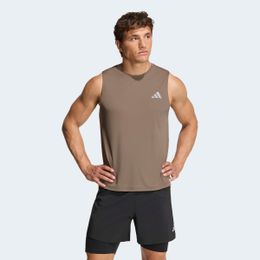 Lauftop adidas Performance "ADI365 RUNNING ESSENTIALS", Herren, Gr. XXL, braun (khaki six), Obermaterial: 100% Polyester, Rundhals, Tops, sportlicher Stil, mit Rundhalsausschnitt, aus Polyester
