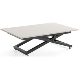 COUCHTISCH Axen h&ouml;henverstellbar ausziehbar, Kaschmir 120-160/80/38-75 cm