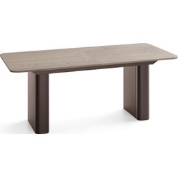 ESSTISCH Riven rechteckig ausziehbar verl&auml;ngerbar mit Butterfly-Auszug, Eiche Braun 200-296/90/76 cm