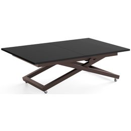 COUCHTISCH Axen h&ouml;henverstellbar ausziehbar, Schwarz 120-160/80/38-75 cm