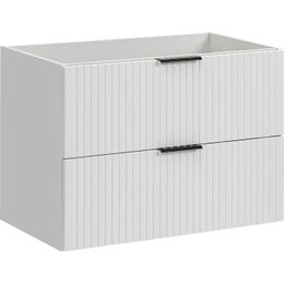 WASCHBECKENUNTERSCHRANK Niva h&auml;ngend mit Rillenfronten in Wei&szlig;, 80/57/46 cm