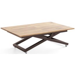 COUCHTISCH Axen h&ouml;henverstellbar ausziehbar, Eiche Braun 120-160/80/38-75 cm