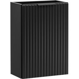 WASCHBECKENUNTERSCHRANK Niva h&auml;ngend mit Rillenfronten in Schwarz, 40/57/22 cm