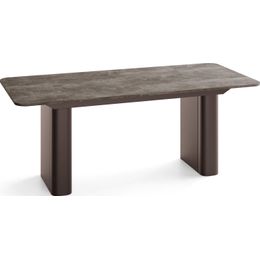 ESSTISCH Riven rechteckig ausziehbar verl&auml;ngerbar mit Butterfly-Auszug, Beton Dunkelgrau 180-276/90/76 cm