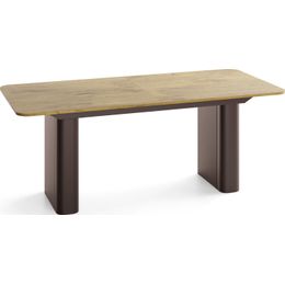ESSTISCH Riven rechteckig ausziehbar verl&auml;ngerbar mit Butterfly-Auszug, Eiche Hell Braun 200-296/90/76 cm