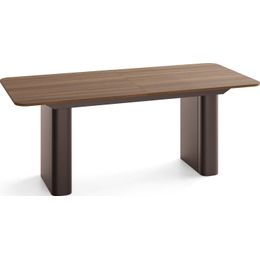 ESSTISCH Riven rechteckig ausziehbar verl&auml;ngerbar mit Butterfly-Auszug, Walnuss Braun 180-276/90/76 cm