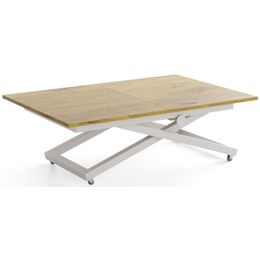 COUCHTISCH Axen h&ouml;henverstellbar ausziehbar, Eiche Braun 120-160/80/38-75 cm