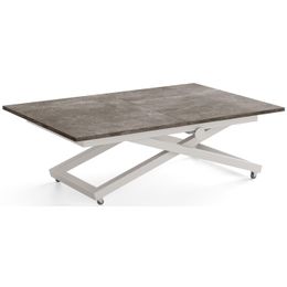 COUCHTISCH Axen h&ouml;henverstellbar ausziehbar, Beton Dunkelgrau 120-160/80/38-75 cm