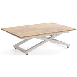 COUCHTISCH Axen h&ouml;henverstellbar ausziehbar, Eiche Braun 120-160/80/38-75 cm