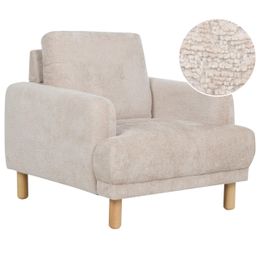 Beliani SESSEL Boucl&eacute; Beige Tuve