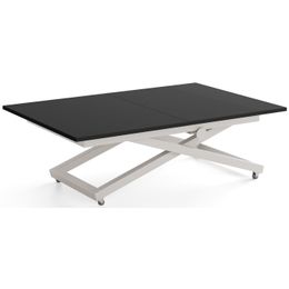 COUCHTISCH Axen h&ouml;henverstellbar ausziehbar, Schwarz 120-160/80/38-75 cm