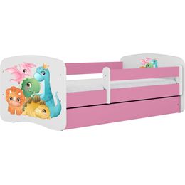 KINDERBETT Emily mit Schublade und Matratze, Rosa 80x160 cm