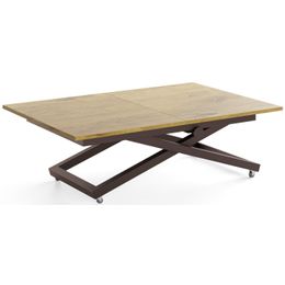 COUCHTISCH Axen h&ouml;henverstellbar ausziehbar, Eiche Braun 120-160/80/38-75 cm