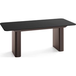 ESSTISCH Riven rechteckig ausziehbar verl&auml;ngerbar mit Butterfly-Auszug, Schwarz 180-276/90/76 cm
