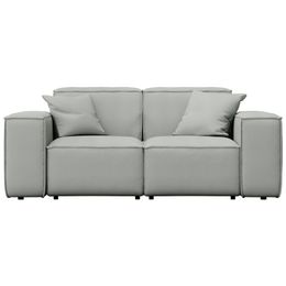 GARTENSOFA Lorento Outdoor 2-Sitzer, Hellgrau Kunstleder 186/73/92 cm