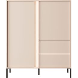 HIGHBOARD Donna in Beige 103/123/40 cm