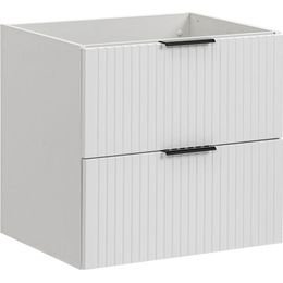 WASCHBECKENUNTERSCHRANK Niva h&auml;ngend mit Rillenfronten in Wei&szlig;, 60/57/46 cm