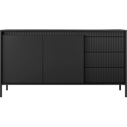 SIDEBOARD Cindy in Schwarz 154/81/40 cm