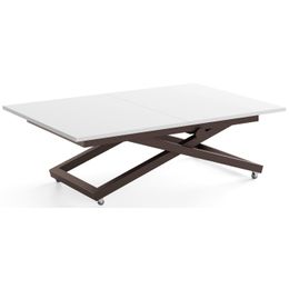 COUCHTISCH Axen h&ouml;henverstellbar ausziehbar, Wei&szlig; 120-160/80/38-75 cm