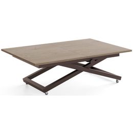 COUCHTISCH Axen h&ouml;henverstellbar ausziehbar, Eiche Braun 120-160/80/38-75 cm