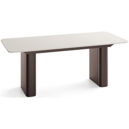 ESSTISCH Riven rechteckig ausziehbar verl&auml;ngerbar mit Butterfly-Auszug, Kaschmir 180-276/90/76 cm