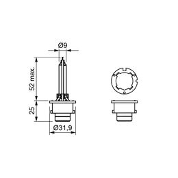 Bosch Gl&uuml;hlampe, Hauptscheinwerfer 1987302906 D4S (Gasentladungslampe)