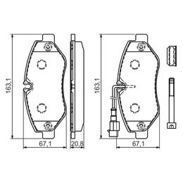 Bosch Bremsbelagsatz, Scheibenbremse 0986494334 f&uuml;r NISSAN RENAULT