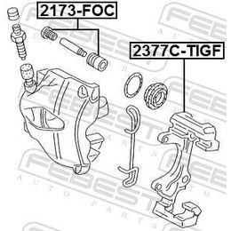 FEBEST Bremssattelhaltersatz 2377ctigf Vorderachse f&uuml;r VAG