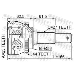 FEBEST Gelenksatz, Antriebswelle 0210v10a44 Vorderachse f&uuml;r NISSAN