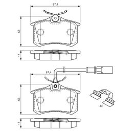 Bosch Bremsbelagsatz, Scheibenbremse 0986494599 f&uuml;r Ford VW