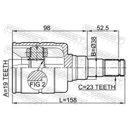 FEBEST Gelenksatz, Antriebswelle 01111szfe Vorderachse f&uuml;r TOYOTA