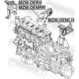 FEBEST Lagerung, Motor mzmdemlh vorne links f&uuml;r MAZDA