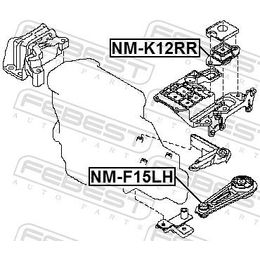 FEBEST Lagerung, Motor nmf15lh unten f&uuml;r NISSAN