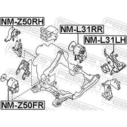 FEBEST Lagerung, Motor nml31lh vorne links f&uuml;r NISSAN